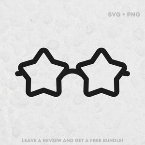 Star Shaped Glasses Svg, Svg Files for Cricut, Glasses Clipart, Star ...