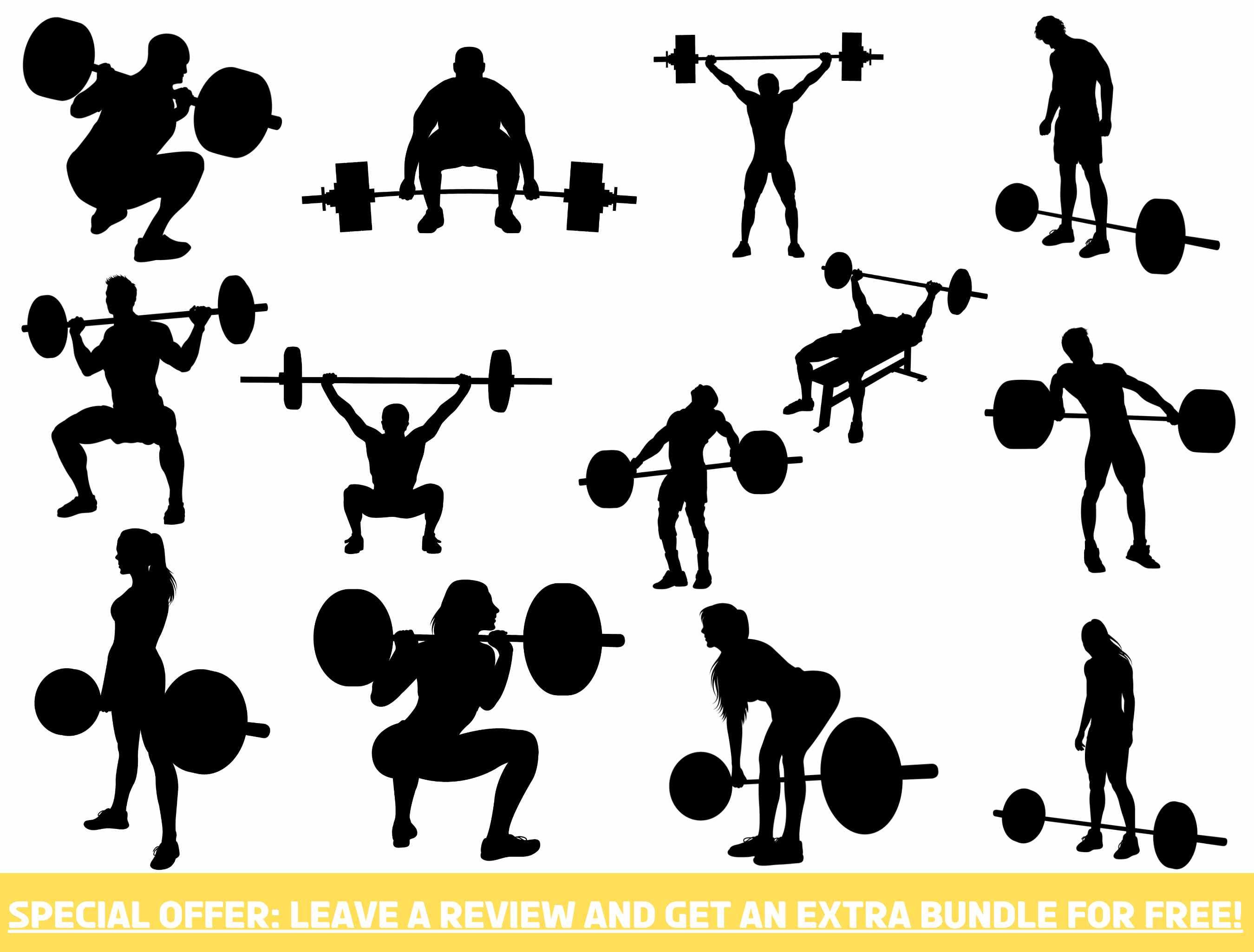 Weightlifting Svg Bundle SVG Files for Cricut Gym SVG - Etsy