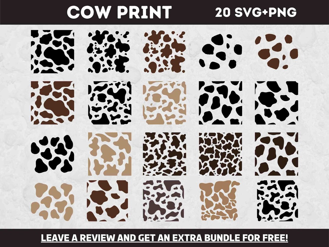 Cow Print Svg, Svg Files for Cricut, Farm Animal Print, Cow Print Cut ...