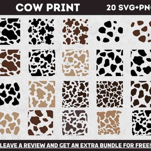 Cow Print Svg, Svg Files for Cricut, Farm Animal Print, Cow Print Cut ...
