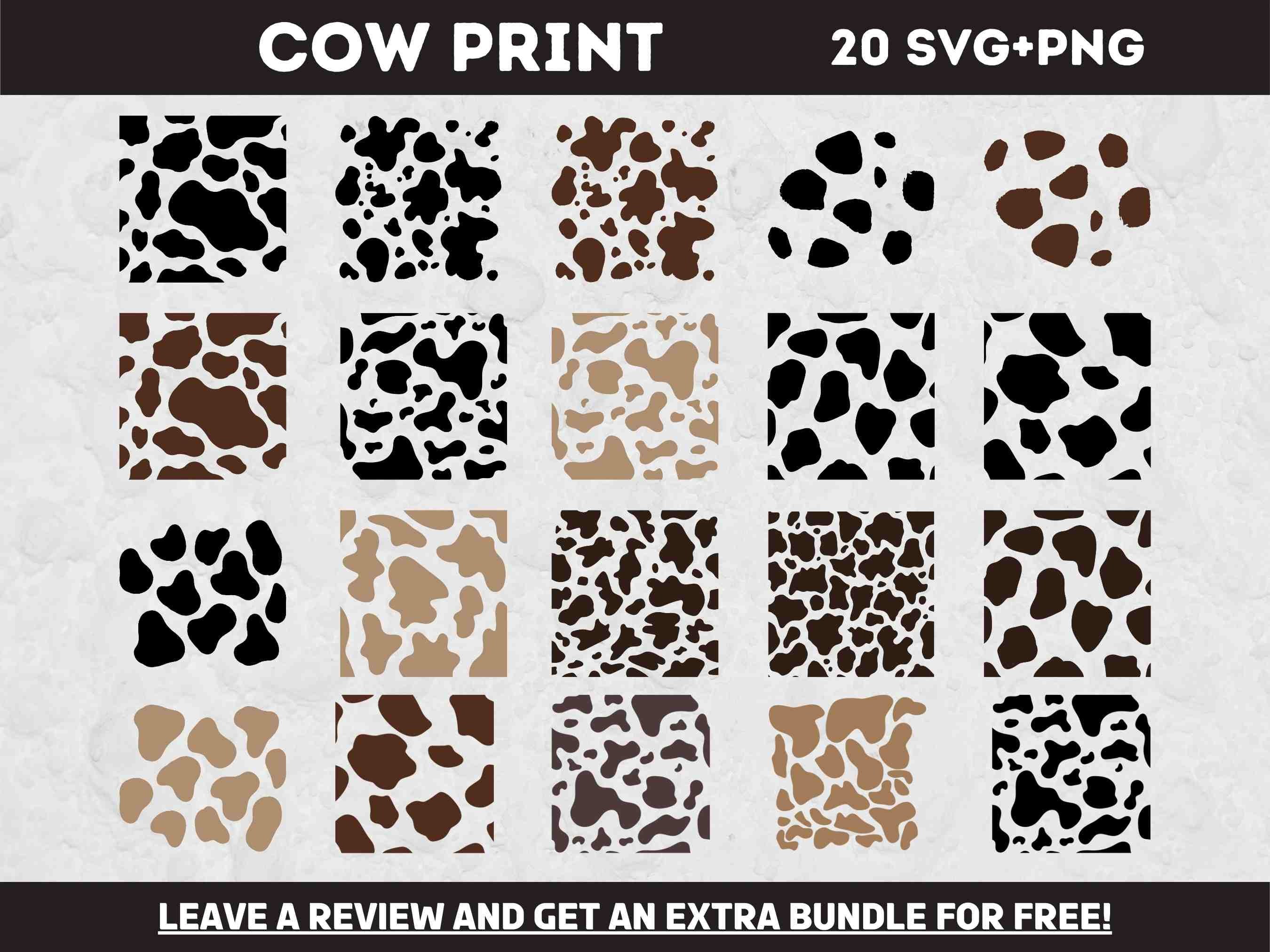 Cow Print Svg Svg Files for Cricut Farm Animal Print Cow - Etsy UK