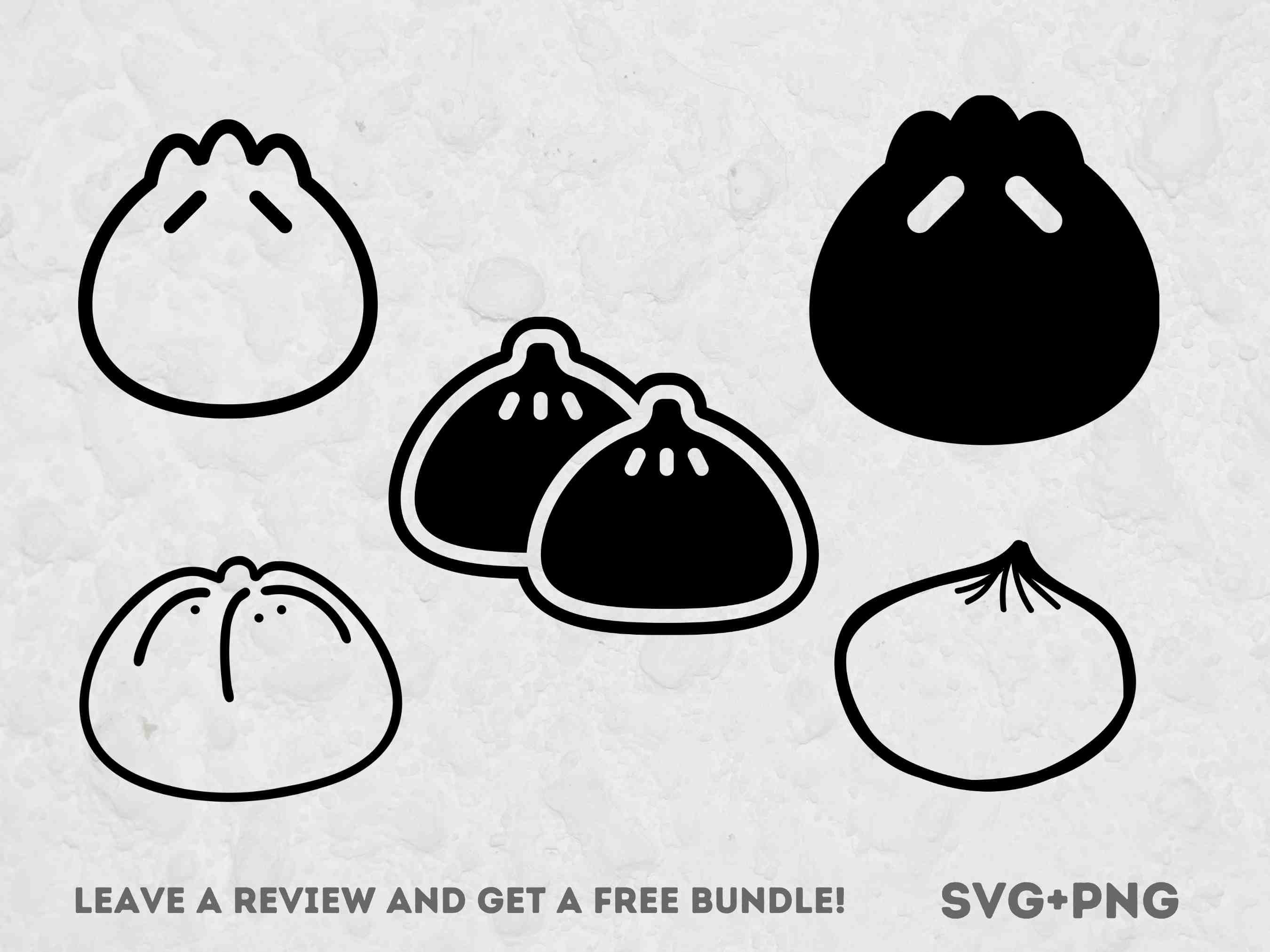 Bao Bun Svg SVG Files for Cricut Bun Svg Food Clipart - Etsy