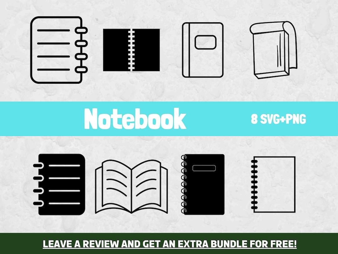 Notebook Svg, SVG Files for Cricut, Write Svg, Book SVG, Writing Svg ...