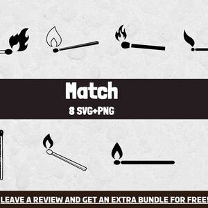Match SVG, Fire Svg, Svg Files for Cricut, Happy Camper Clipart, Fire ...