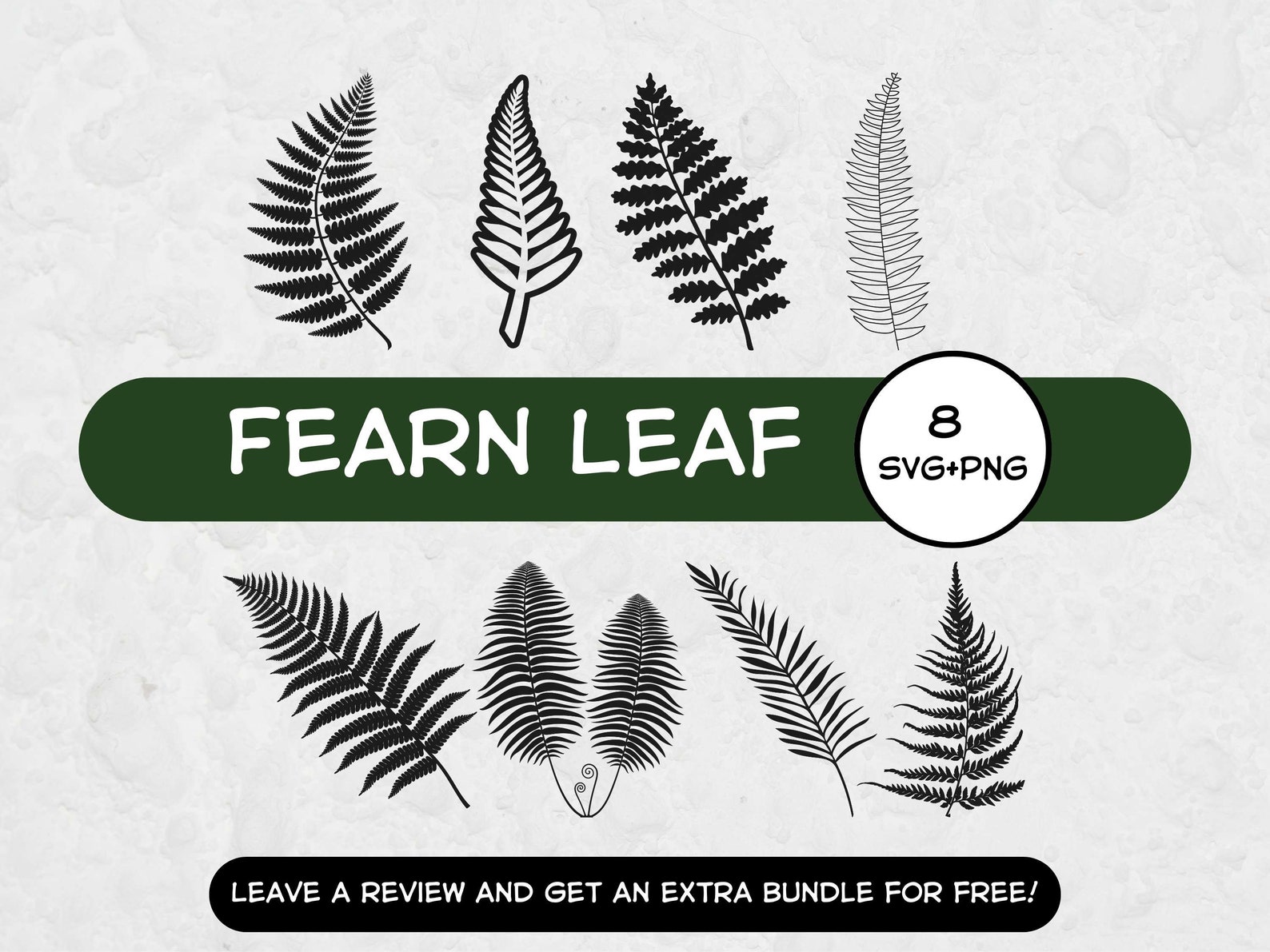 Fern Leaf Svg Bundle, Svg Files for Cricut, Leaf SVG, Plant Svg, Leaf ...