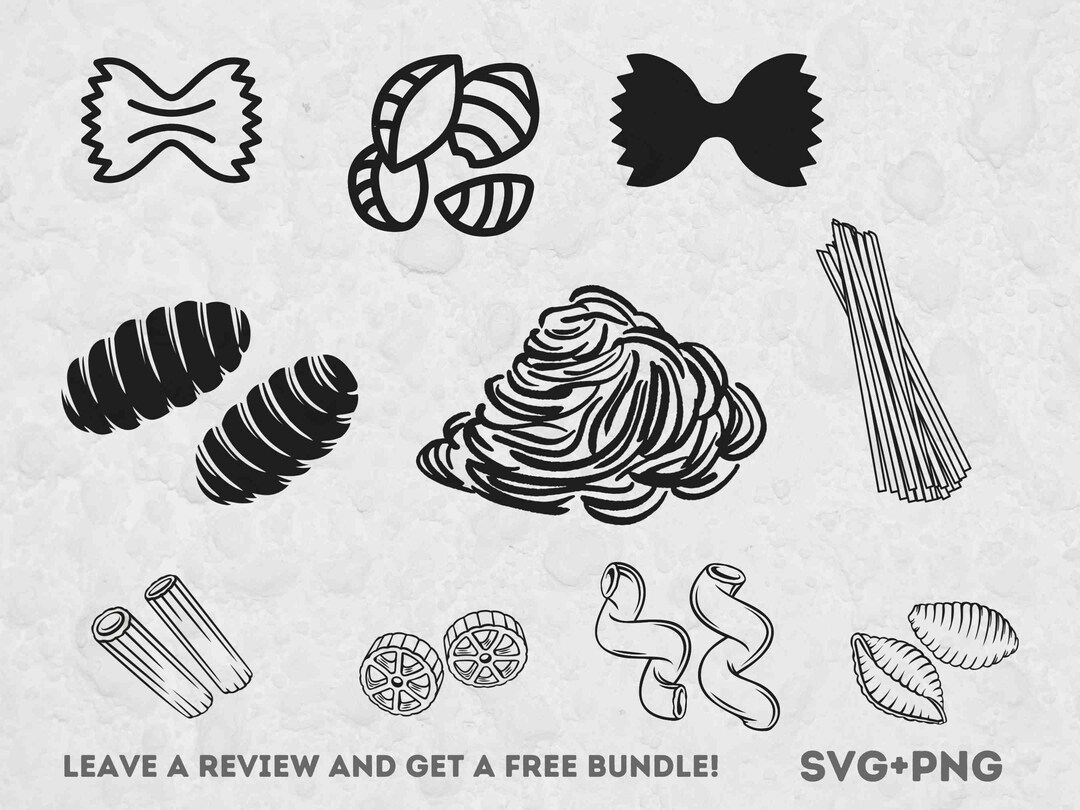 Pasta SVG, SVG Files for Cricut, Pasta Clipart, Italian Food Svg, Food ...