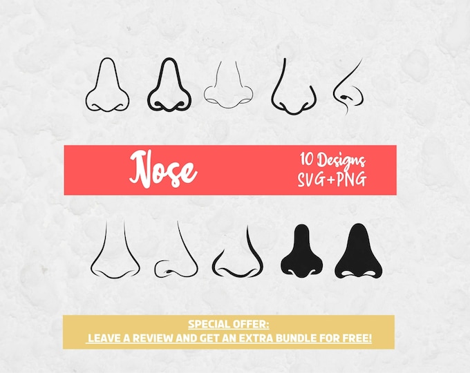 Human Nose. Cut Files for Cricut. Clip Art (eps, Svg, Pdf, Png, Dxf ...