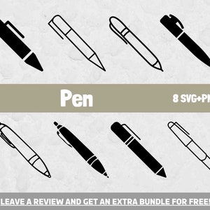 Pen Svg Bundle, SVG Files for Cricut, Write Svg, Pen Clipart Png ...