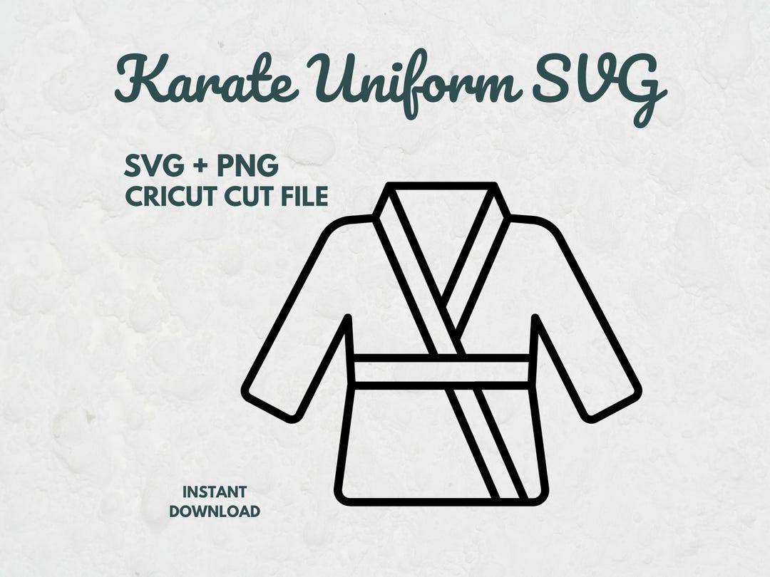 Karate Gi SVG, Martial Arts Uniform Cut File, Karate Uniform SVG ...
