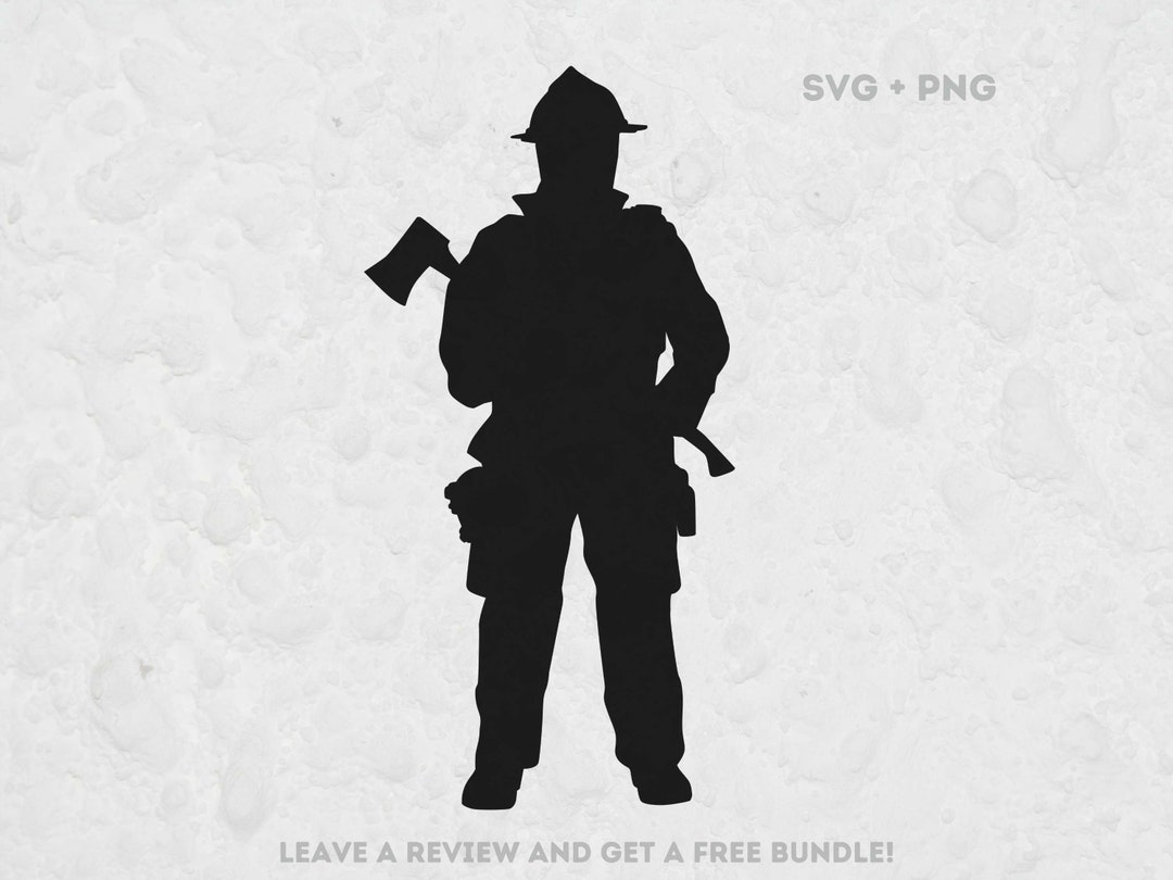 Firefighter Silhouette SVG, Svg Files for Cricut, Firefighter Cut File ...