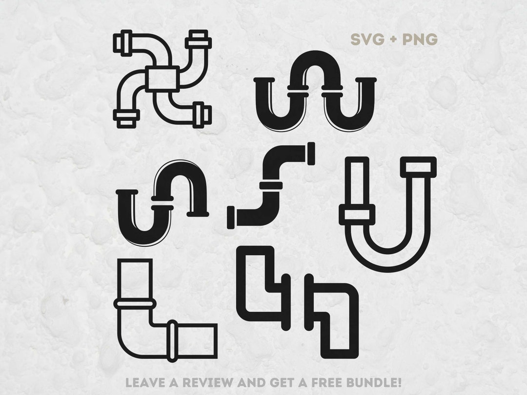 Pipe Connection SVG Bundle, Svg Files for Cricut, Plumber Svg, Plumber ...