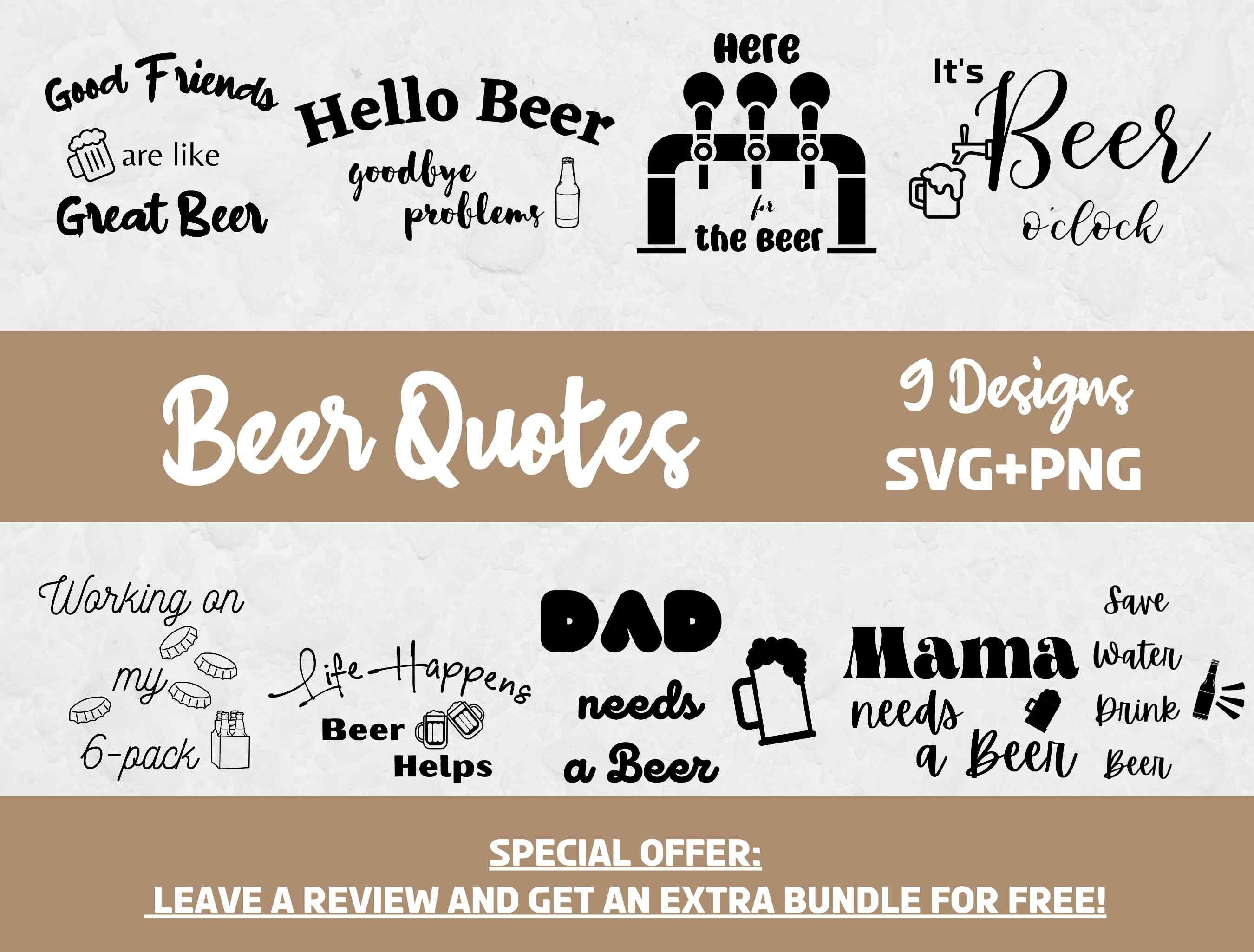 Beer Quotes SVG Bundle Beer Png SVG Files for Cricut Beer - Etsy