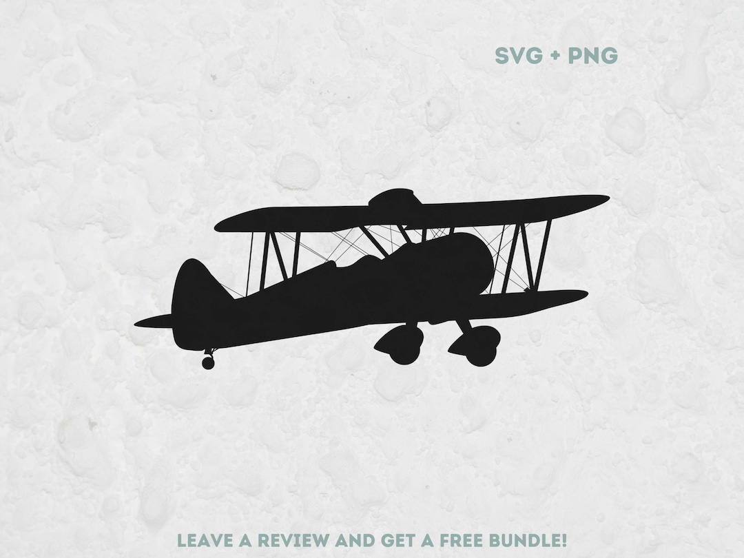 Biplane Silhouette Svg, SVG Files for Cricut, Airplane Svg, Airplane ...