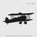 Biplane Silhouette Svg, SVG Files for Cricut, Airplane Svg, Airplane ...