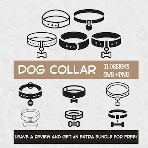 Dog Collar Svg, Svg Files for Cricut, Dog Collar Cut File, Dog Clipart ...