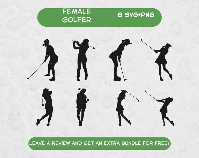 Golf Player Svg Cut File, SVG Files for Cricut, Golf SVG, Female Golfer ...