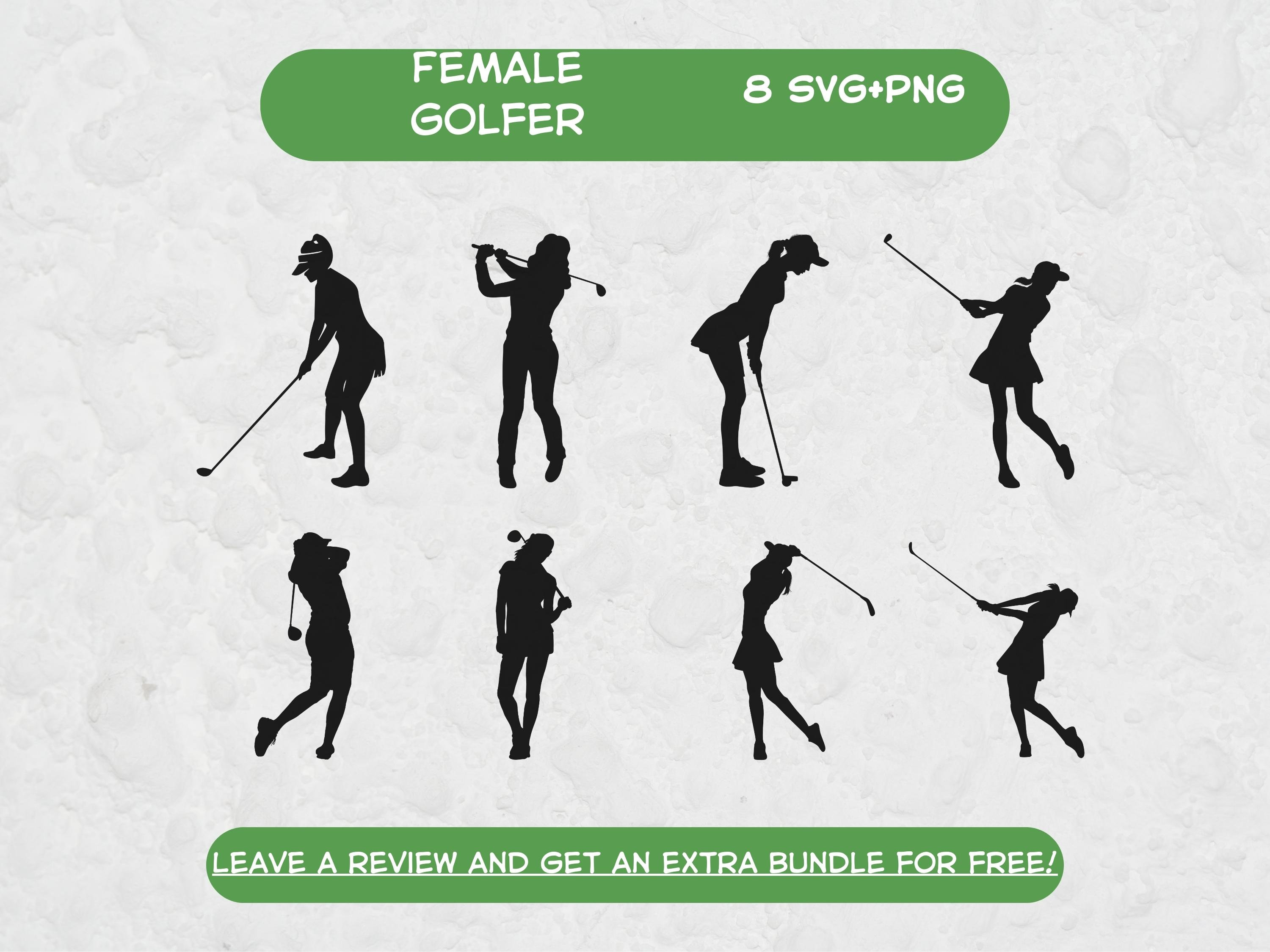 Female Golfer Silhouette Vector