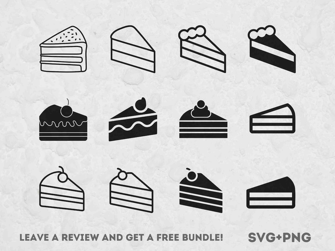 Cake Slice SVG, SVG Files for Cricut, Cake Clipart, Baker Svg, Food ...