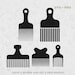 Afro Comb SVG Bundle - 5 Designs for Cricut, Hairdresser Clipart ...
