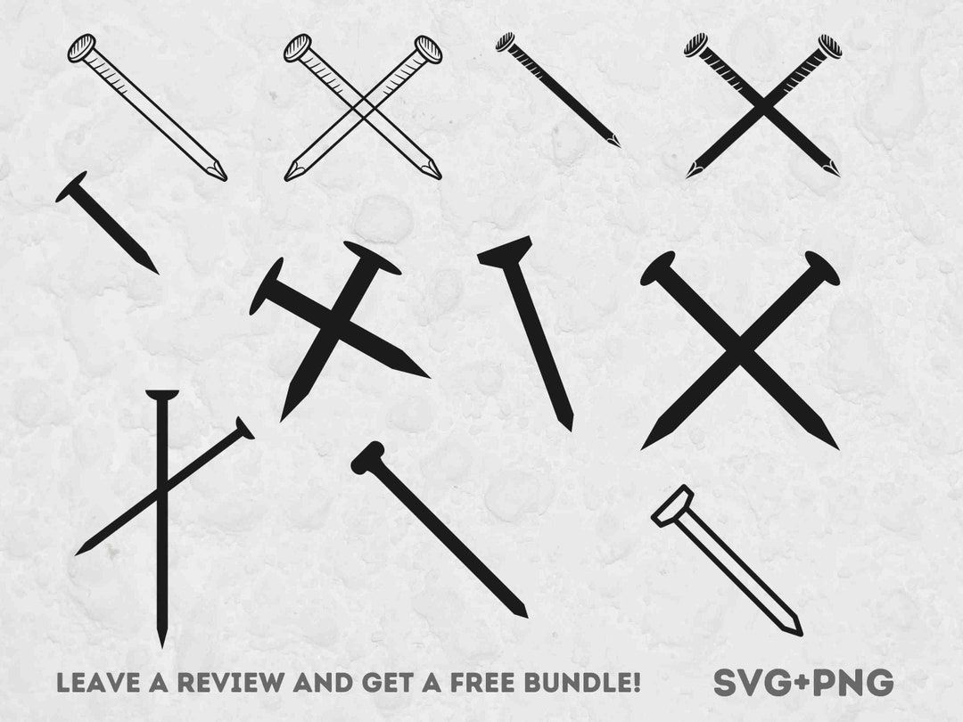 Nails SVG Bundle, Svg Files for Cricut, Carpenter Svg, Nail SVG, Screw ...