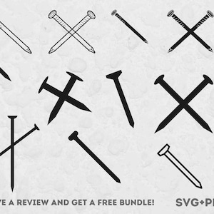 Nails SVG Bundle, Svg Files for Cricut, Carpenter Svg, Nail SVG, Screw ...