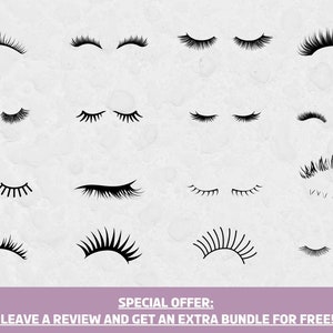 Eyelashes SVG Bundle, Cut Files, Eyelash SVG, Eyelash PNG, Face Svg ...