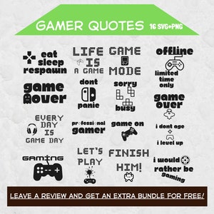 Gamer SVG Bundle, Svg Files for Cricut, Gaming Svg, Gamer Shirt SVG ...