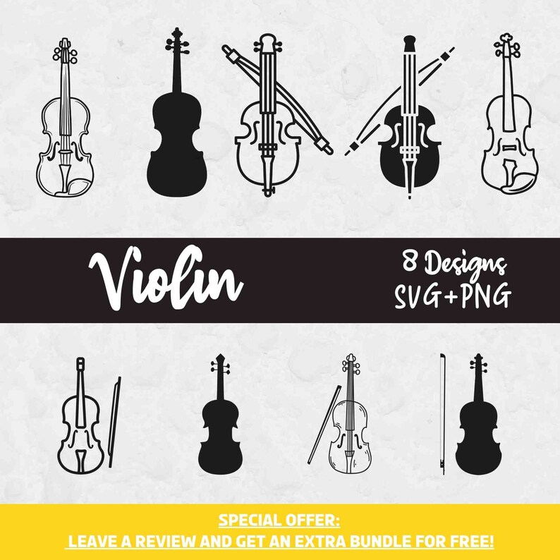 Violin SVG Bundle Strings Svg Violin Cut File Svg Files for - Etsy