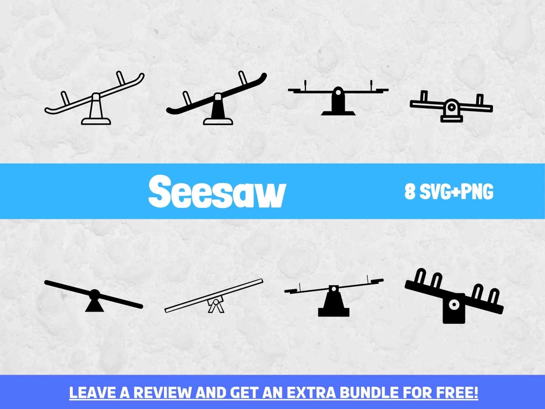 Seesaw Svg Bundle, Svg Files for Cricut, Playground SVG, Kids Clipart ...