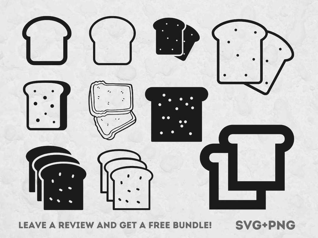 Bread Slice SVG, SVG Files for Cricut, Slice of Bread, Food Clipart ...