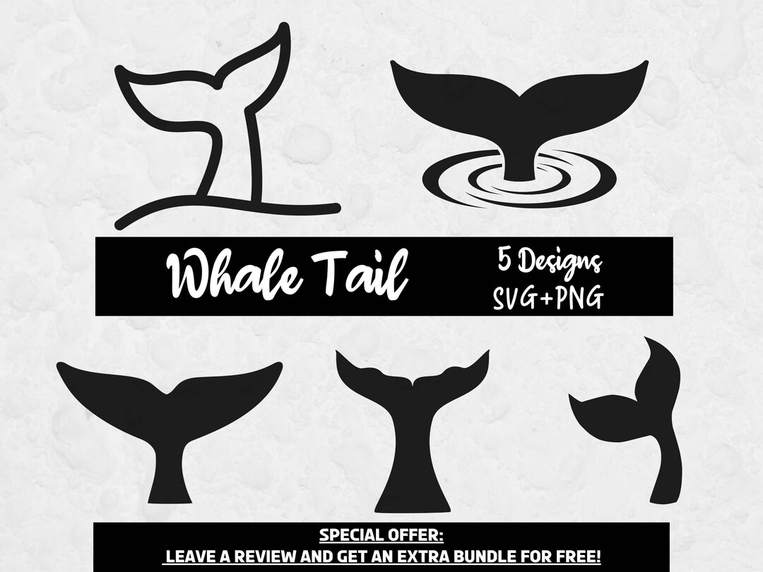 Whale Tail Svg Bundle, SVG Files for Cricut, Whale SVG, Whale Cut File ...