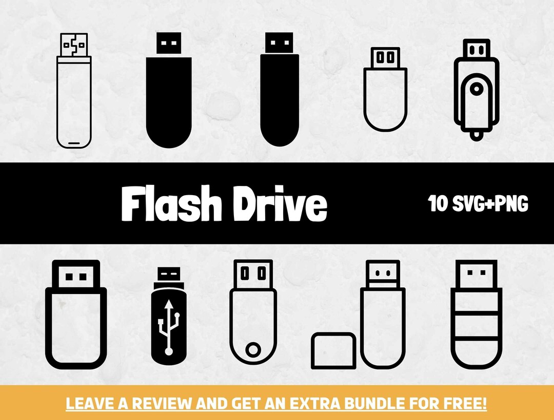 Flash Drive SVG PNG, SVG Files for Cricut, Computer Clipart, Flash ...