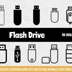 Flash Drive SVG PNG, SVG Files for Cricut, Computer Clipart, Flash ...