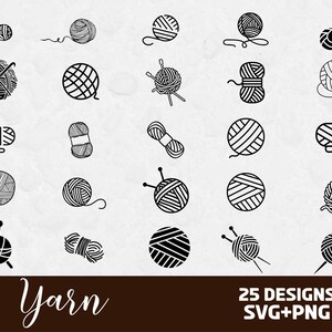 Yarn SVG Bundle, SVG Files for Cricut, Yarn Png, Yarn Ball, Yarn Cut ...