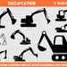 Excavator SVG, SVG Files for Cricut, Road Work Clipart, Construction ...