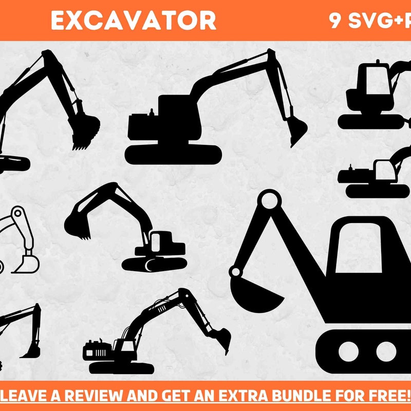 Excavator Svg - Etsy