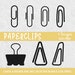 Paperclip SVG Bundle, Paperclip Cut Files, Paperclip Clipart, Office ...