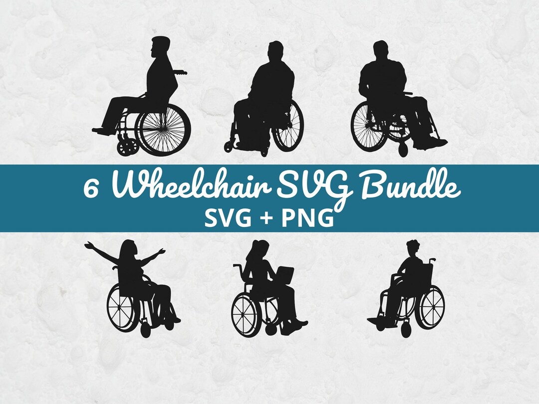 Wheelchair SVG Bundle, Wheelchair Silhouette SVG, Disability Clipart ...