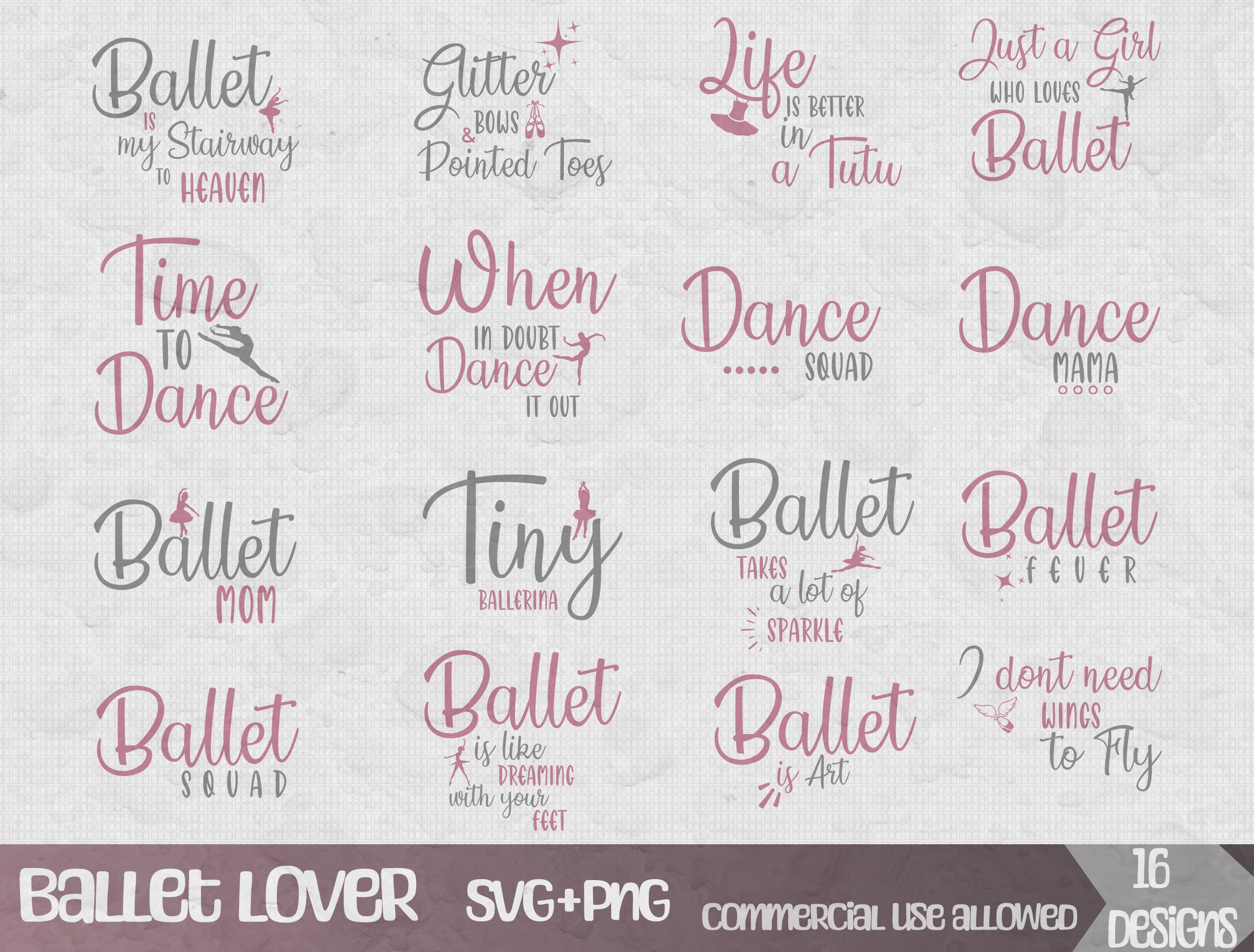 Ballet SVG Bundle Svg Files for Cricut Ballerina SVG - Etsy UK