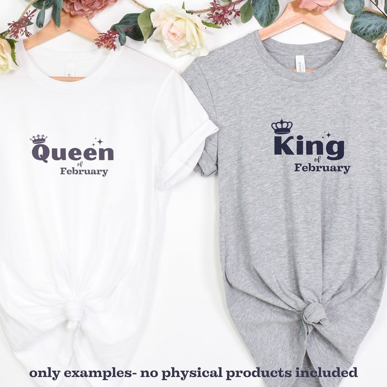 February Queen SVG and King Svg SVG Files for Cricut - Etsy