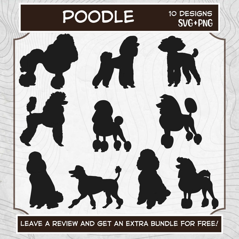 Poodle Svg - Etsy