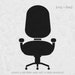 Office Chair Svg, SVG Files for Cricut, Office Clipart, Office SVG ...