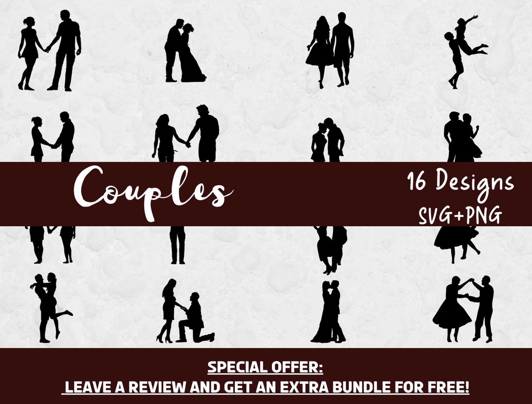Couple Svg Bundle SVG Files for Cricut Couples Silhouettes - Etsy