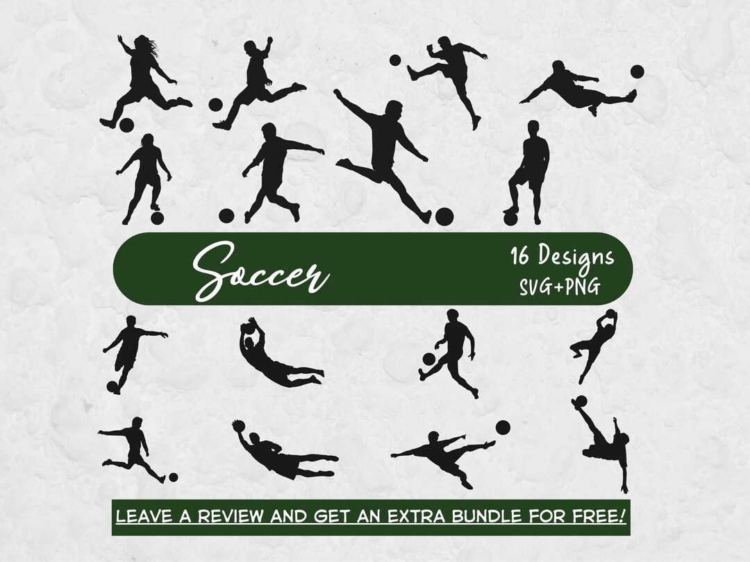 Soccer Silhouette Svg, SVG Files for Cricut, Soccer Clipart, Soccer Player SVG, Soccer Team ...