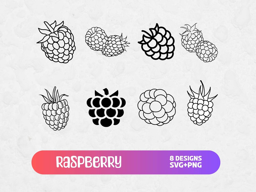 Raspberry Svg, SVG Files for Cricut, Raspberry PNG, SVG Bundle, Food ...
