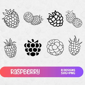 Raspberry Svg, SVG Files for Cricut, Raspberry PNG, SVG Bundle, Food ...