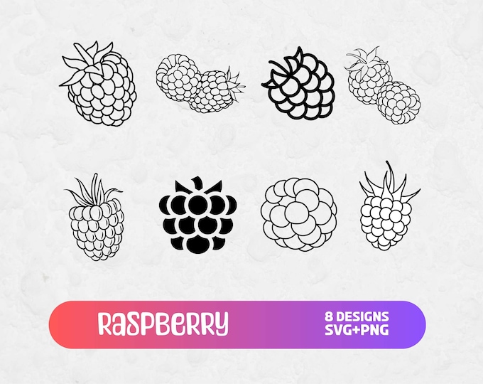 Raspberry Svg, SVG Files for Cricut, Raspberry PNG, SVG Bundle, Food ...