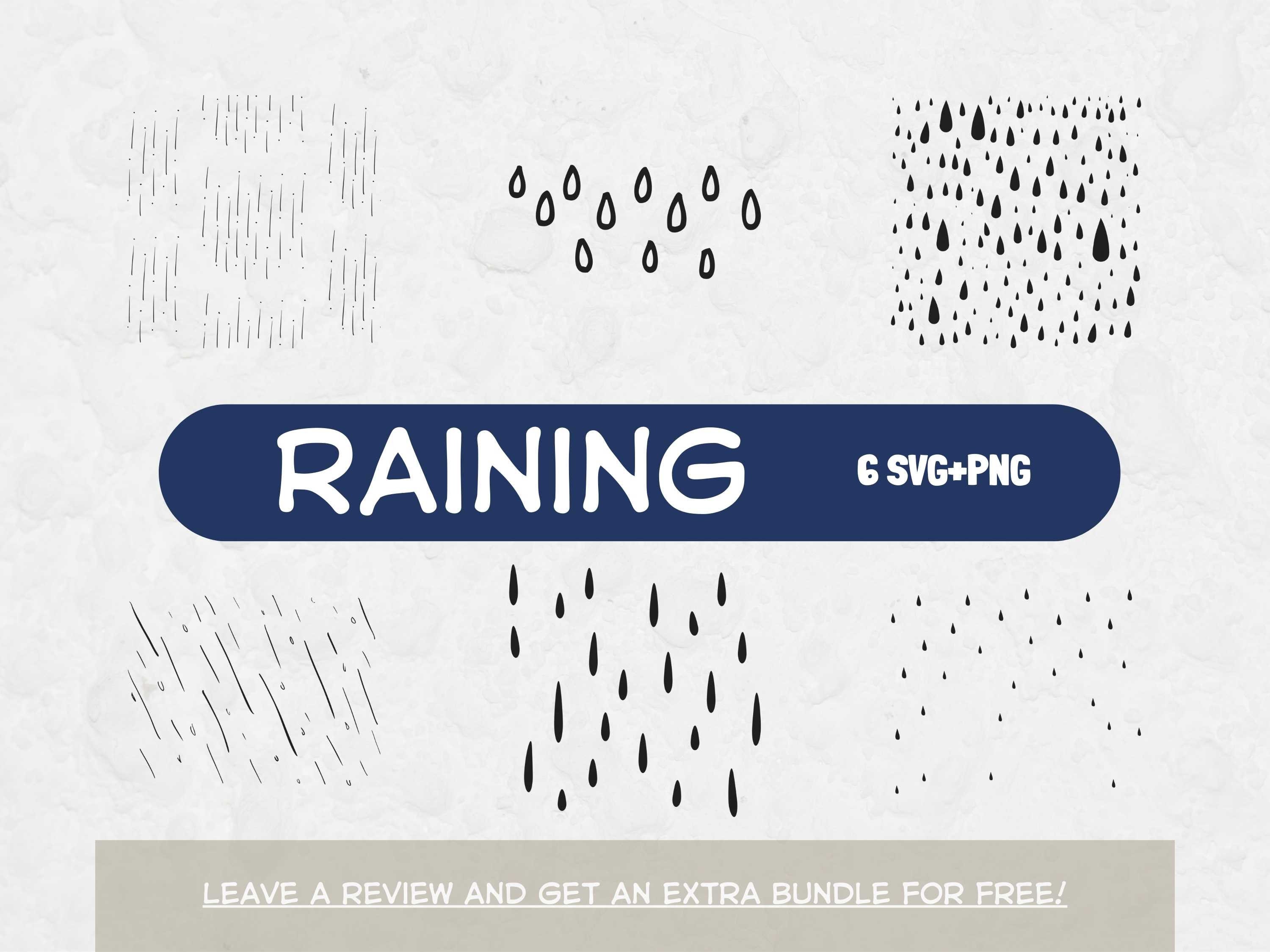 Rain SVG Bundle, Svg Files for Cricut, Raining Svg, Rainy Weather SVG ...