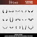 Horn Svg Bundle, Svg Files for Cricut, Horns SVG, Devil Horn Shapes ...