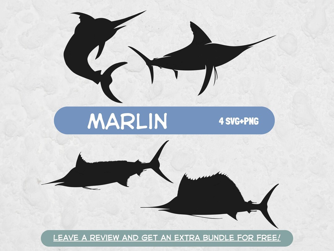 Marlin SVG, Svg Files for Cricut, Marlin Clipart, Marlin PNG, Marlin ...